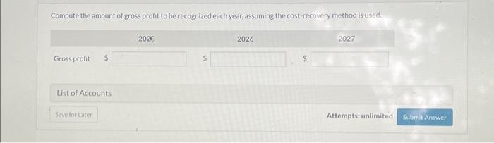 Solved Prepare all necessary journal entries for 2026. | Chegg.com