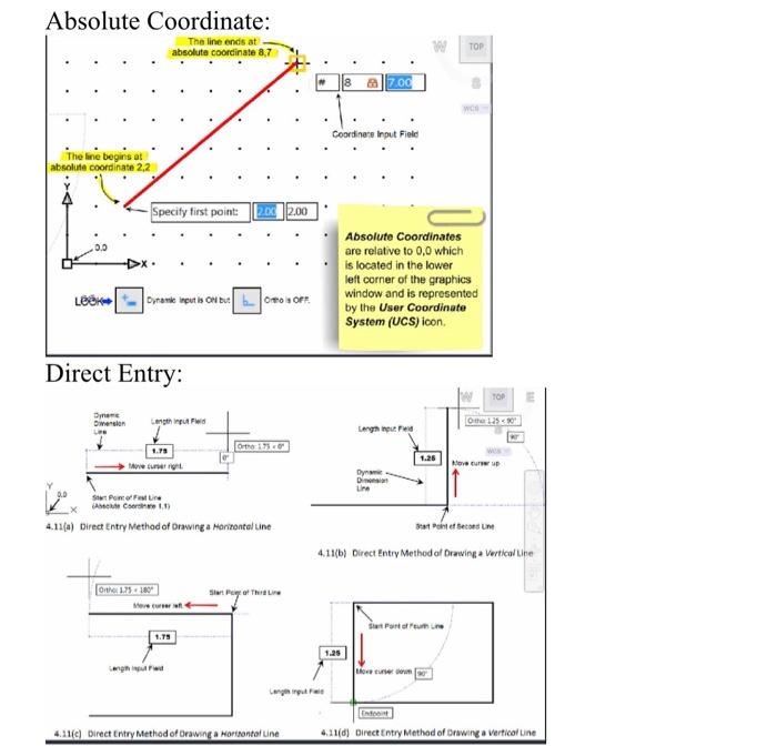 Solved Open an AutoCAD file, draw these 4 lines and drawings | Chegg.com