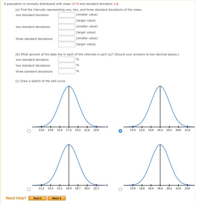 Solved (b) What percent of the data lies in each of the | Chegg.com