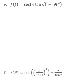 Solved Differentiate each function. Show all your work to | Chegg.com