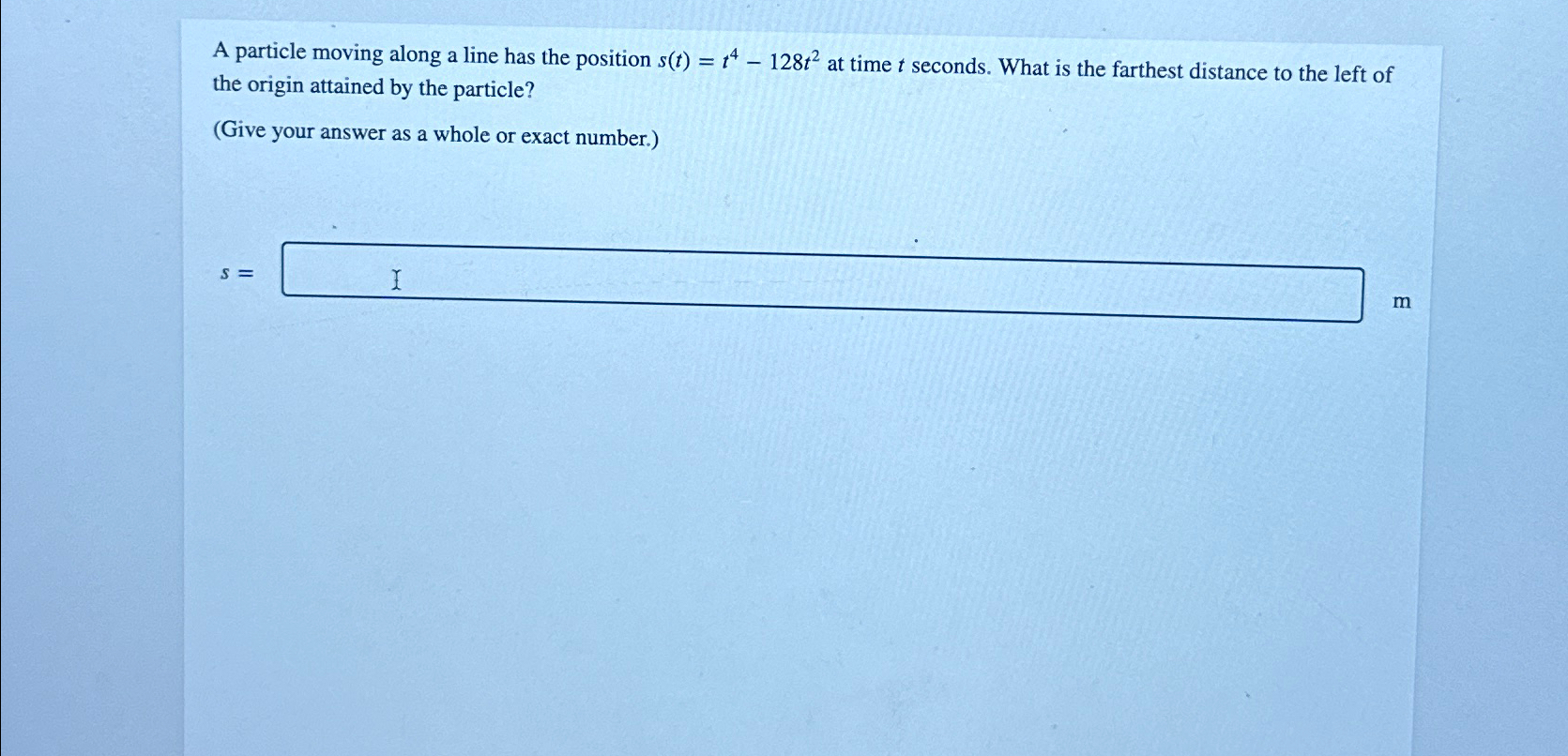Solved A Particle Moving Along A Line Has The Position