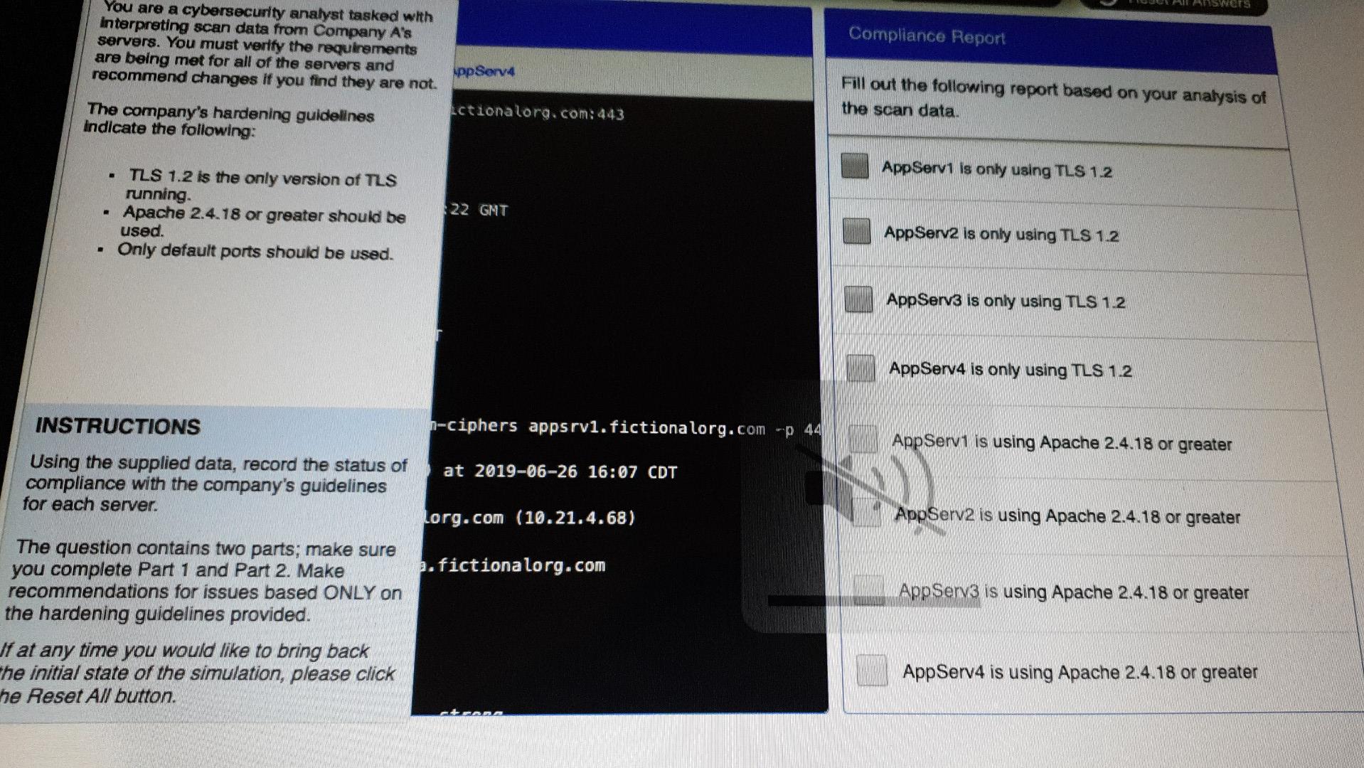Solved UANSETS You are a cybersecurity analyst tasked with | Chegg.com