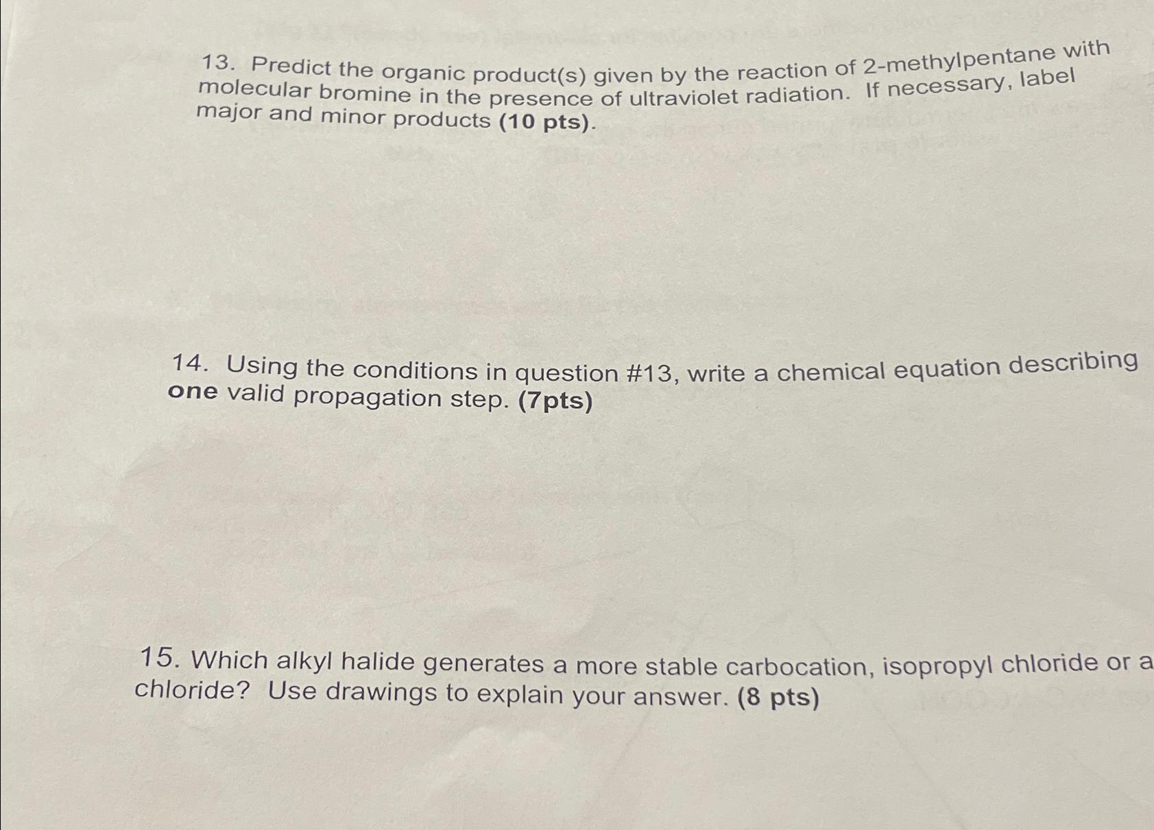 Solved Predict the organic product(s) ﻿given by the reaction | Chegg.com