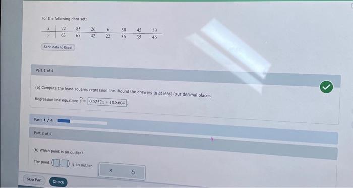 Solved For the following data set: Part 1 of 4 (a) Compute | Chegg.com