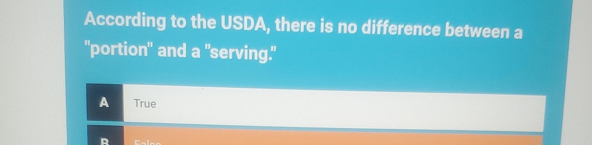 Solved According to the USDA, there is no difference between | Chegg.com