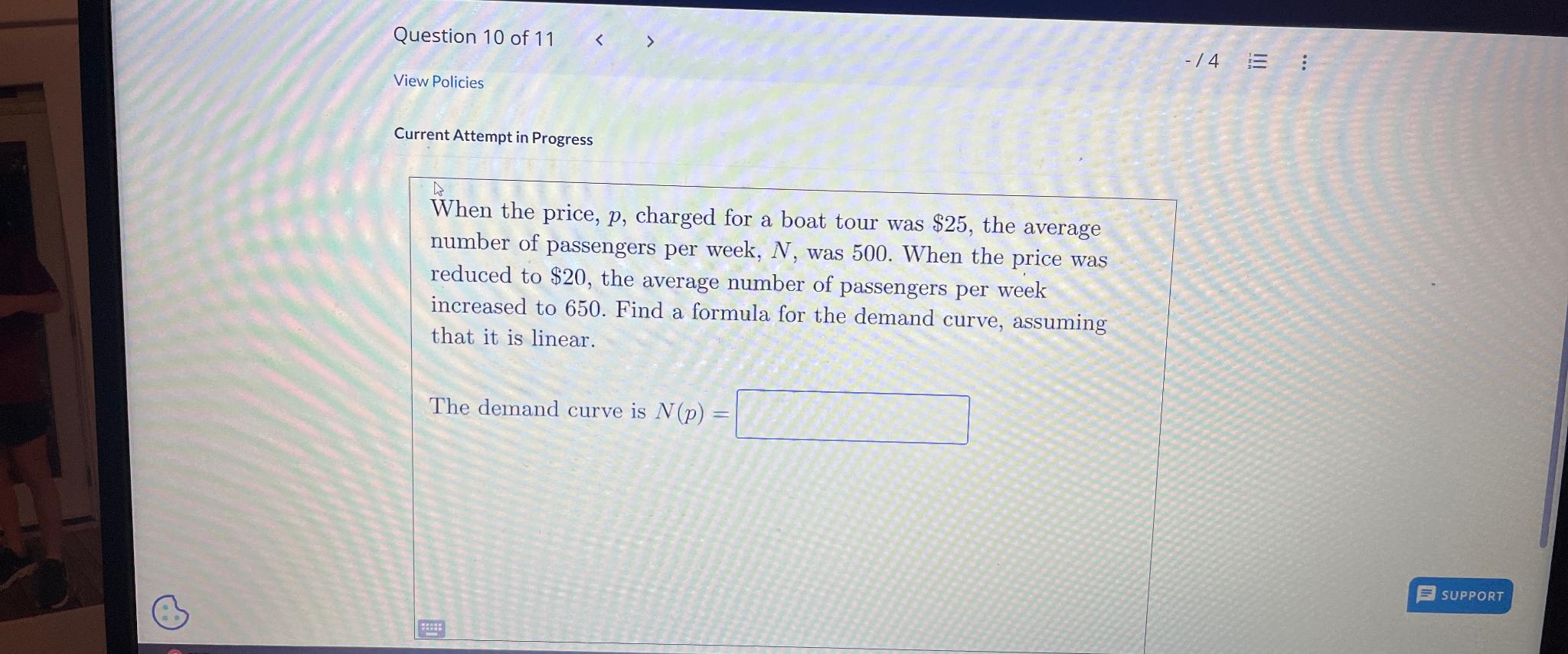 Solved Question 10 ﻿of 11View PoliciesCurrent Attempt in | Chegg.com