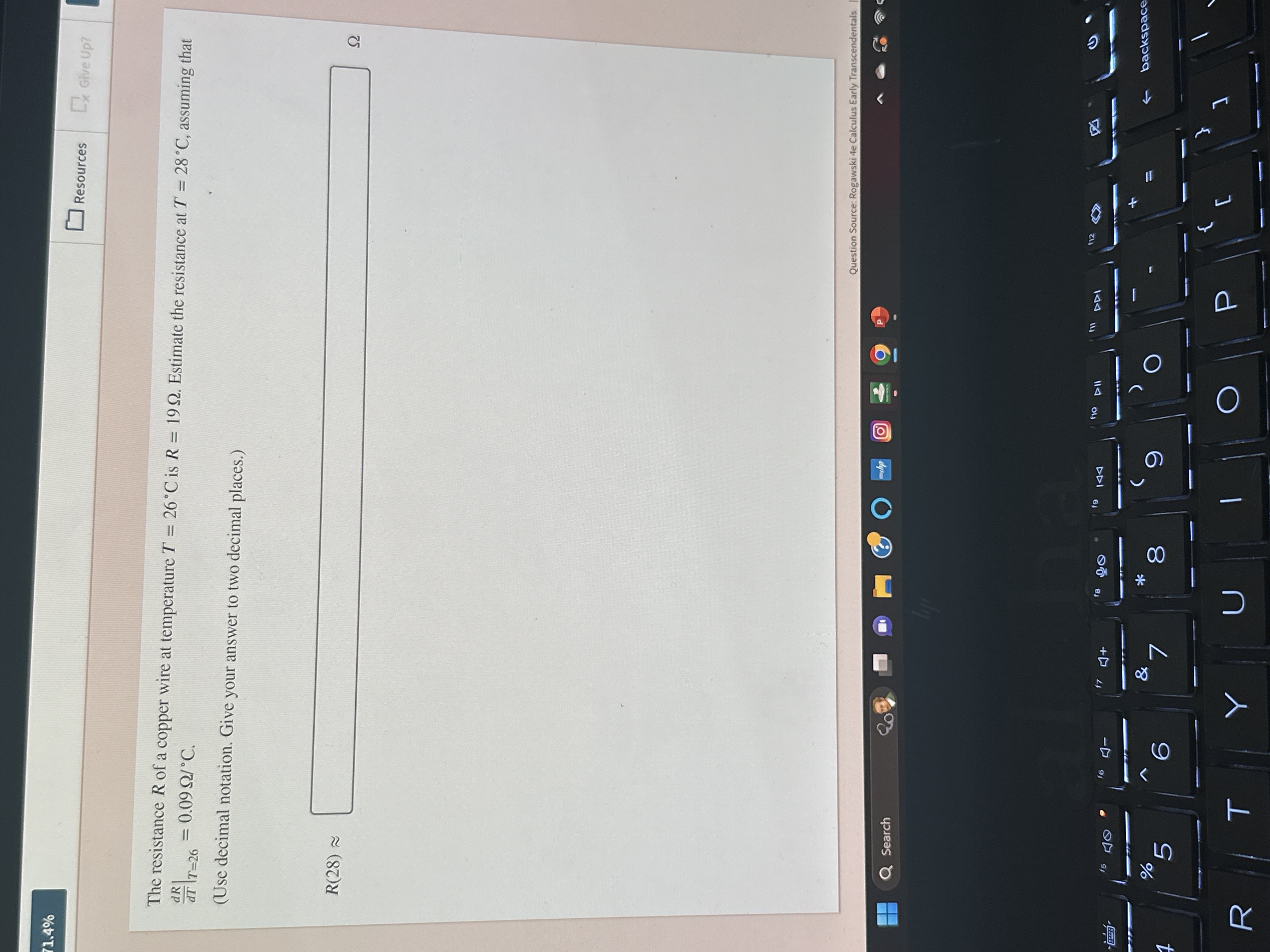 Solved The resistance R ﻿of a copper wire at temperature | Chegg.com