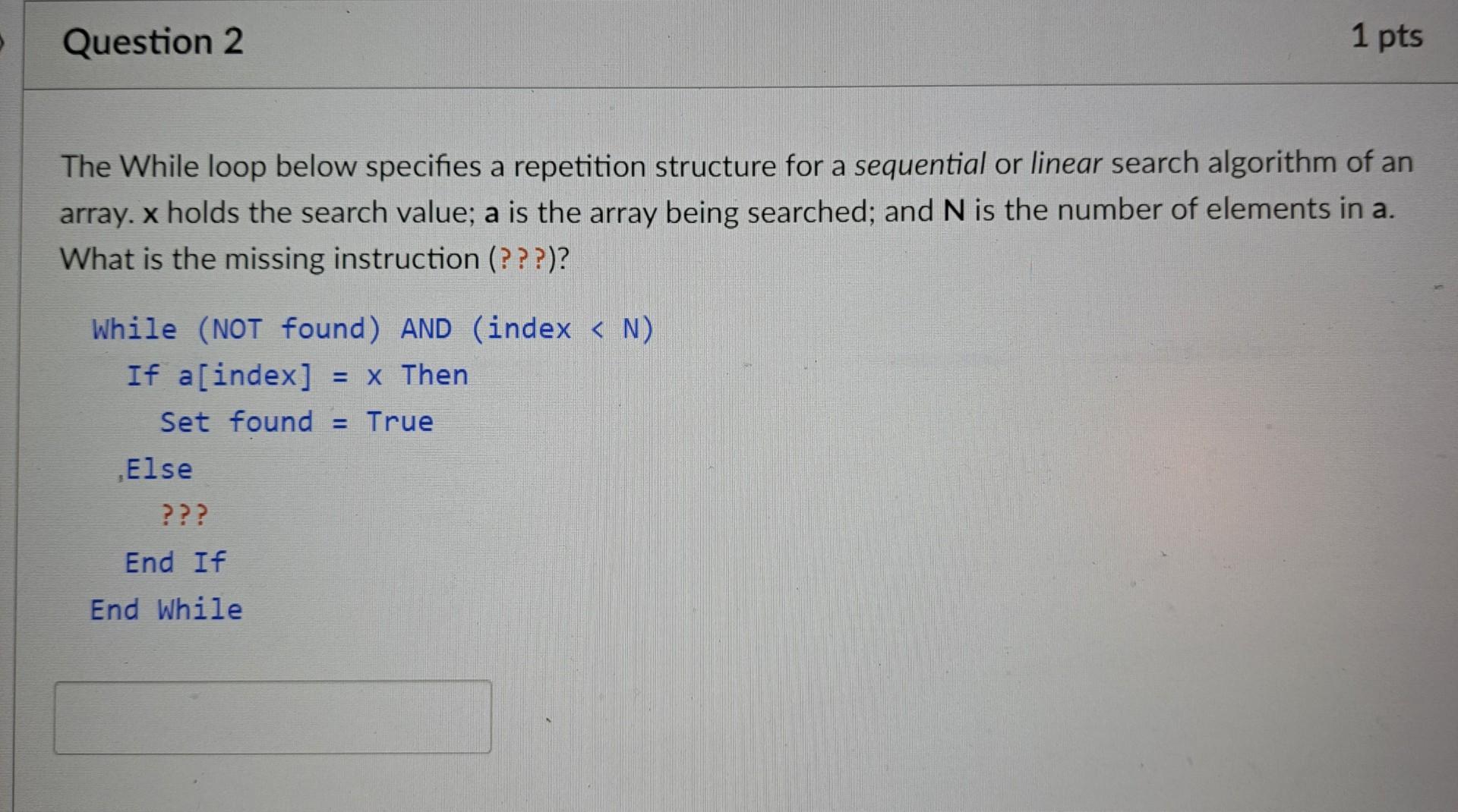 Solved After the elements of an array are sorted into | Chegg.com