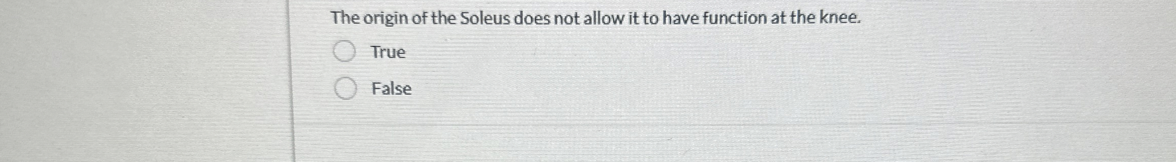 High Quality SOLUTION The origin of the Soleus does not allow it to have | Chegg.com