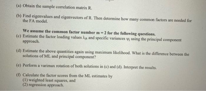 The table below contains 42 measurements on | Chegg.com