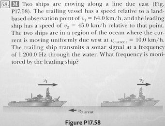 Solved Two ships are moving; along a line due east (Fig. | Chegg.com