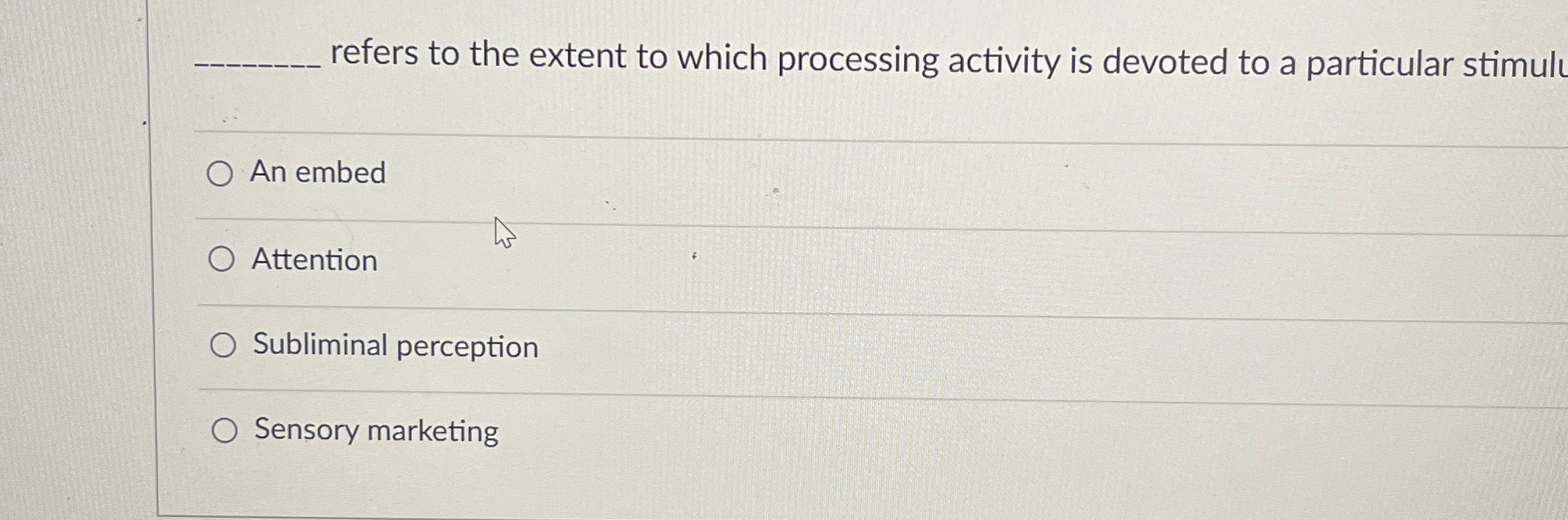 Solved refers to the extent to which processing activity is | Chegg.com