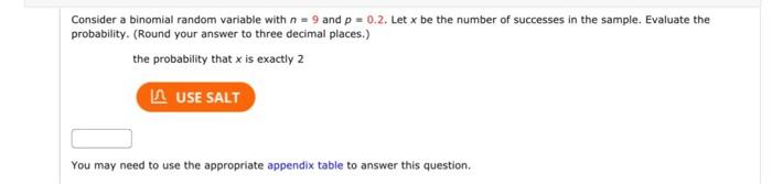 Solved Consider A Binomial Random Variable With N 9 And P 5322