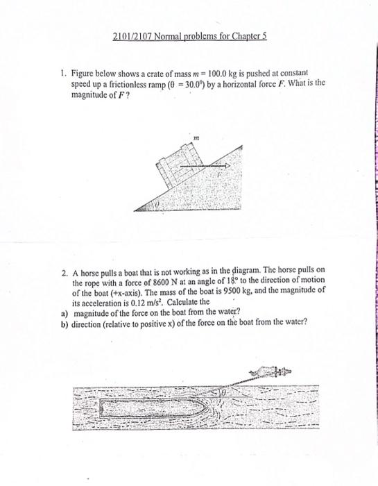 Solved 2101/2107 Normal problems for Chapter 5 1. Figure | Chegg.com
