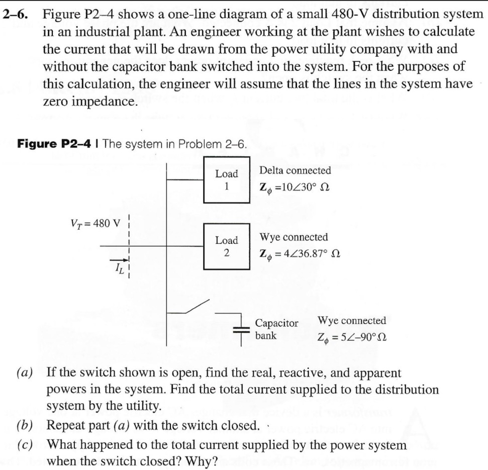 Solved 2-6. ﻿Figure P2 -4 ﻿shows a one-line diagram of a | Chegg.com