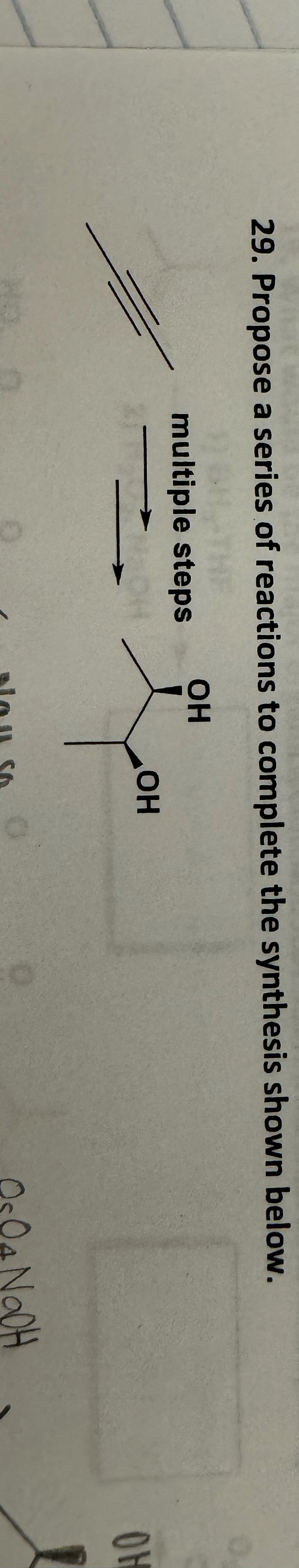 Solved Propose a series of reactions to complete the | Chegg.com