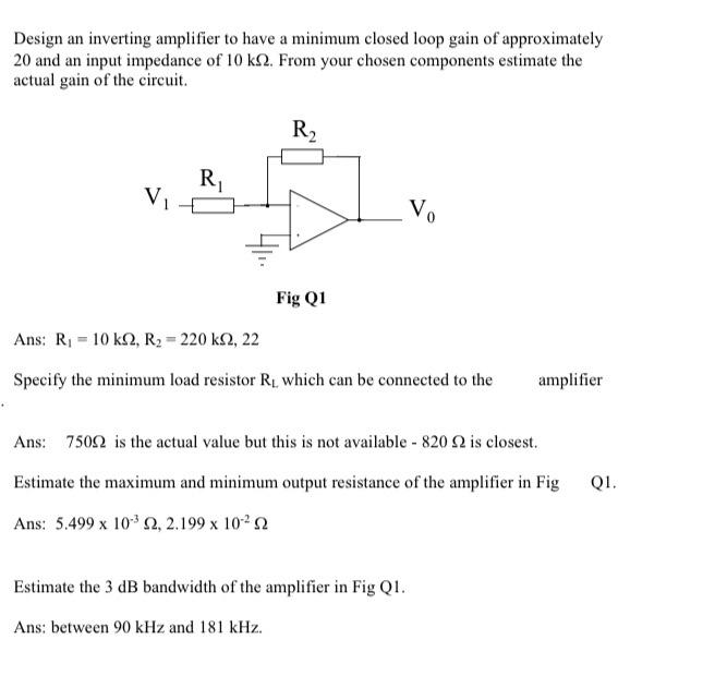 Solved In the following questions assume the operational | Chegg.com