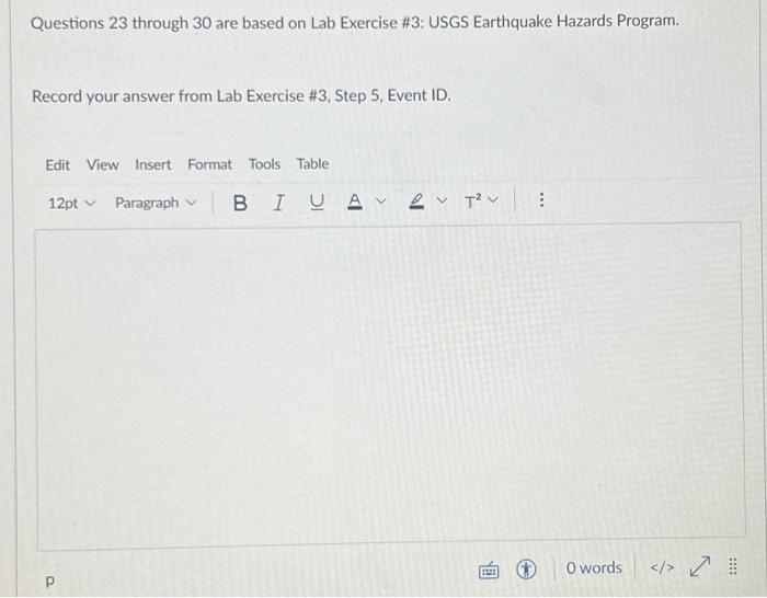 Questions 23 through 30 are based on Lab Exercise | Chegg.com