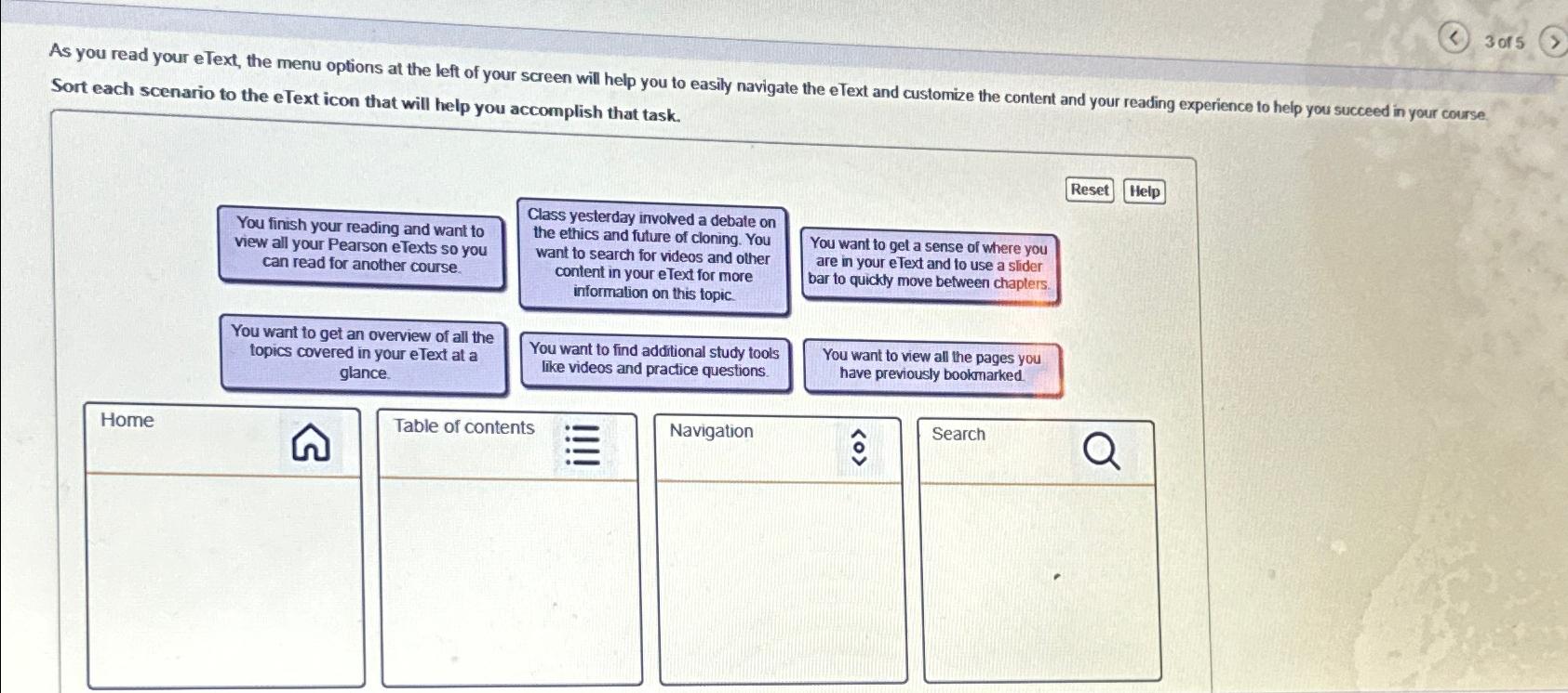 Solved As you read your eText, the menu options at the left | Chegg.com