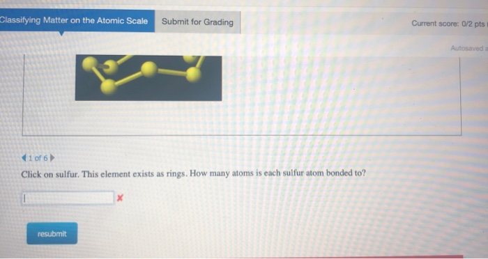 Solved Classifying Matter on the Atomic Scale Submit for | Chegg.com