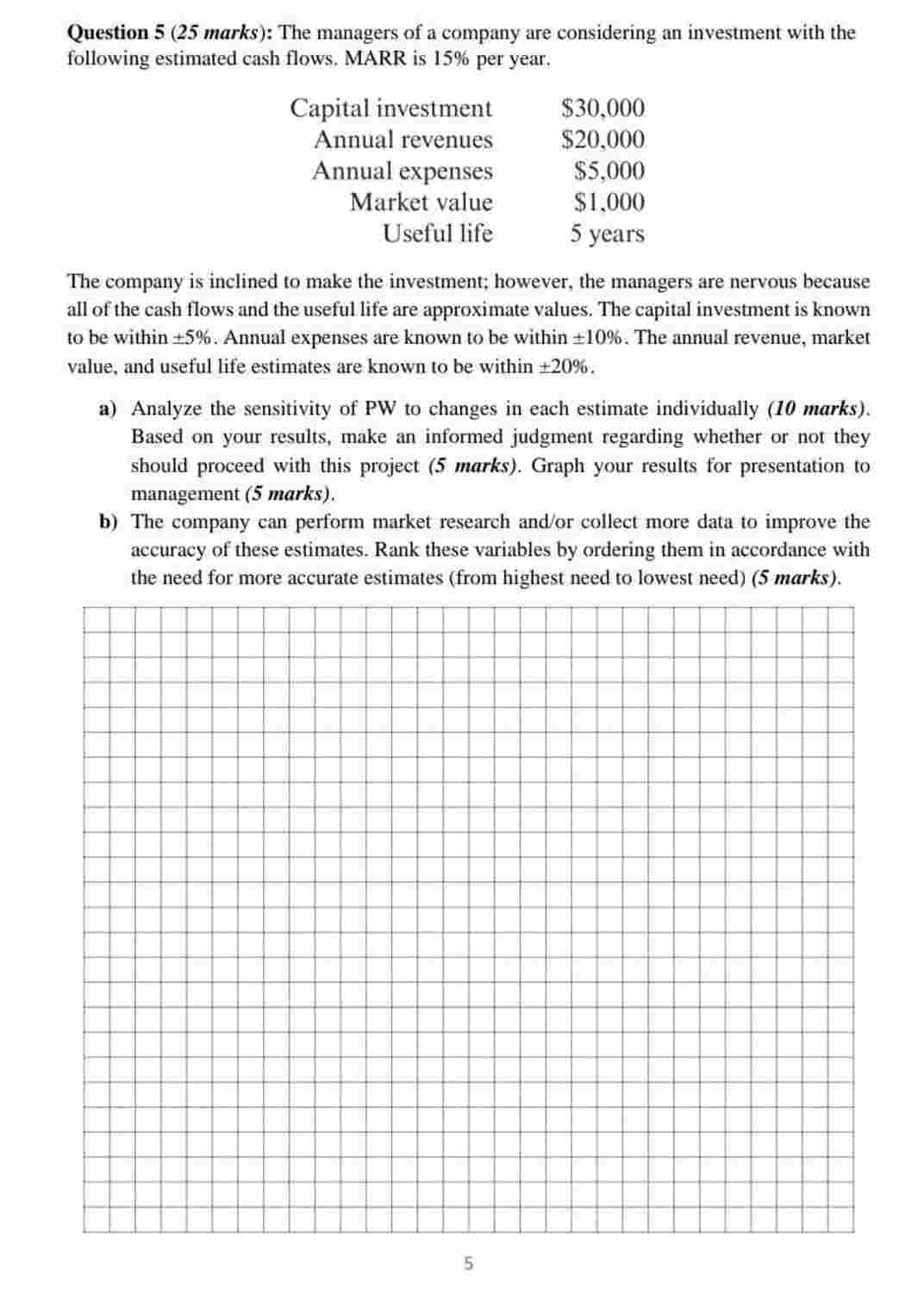 Solved Question 5 ( 25 ﻿marks): The managers of a company | Chegg.com