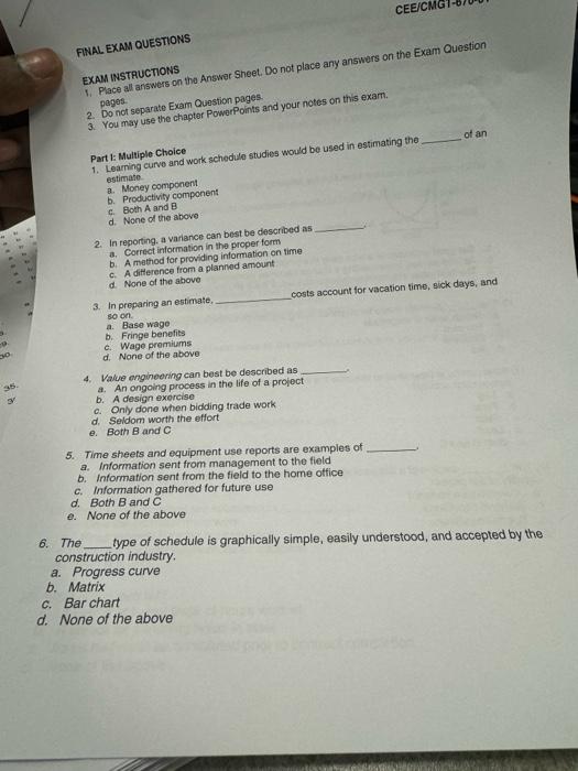 Solved 20 21 B 29. 30. DDDDDDD EV a 35. 3' O a b FINAL EXAM | Chegg.com