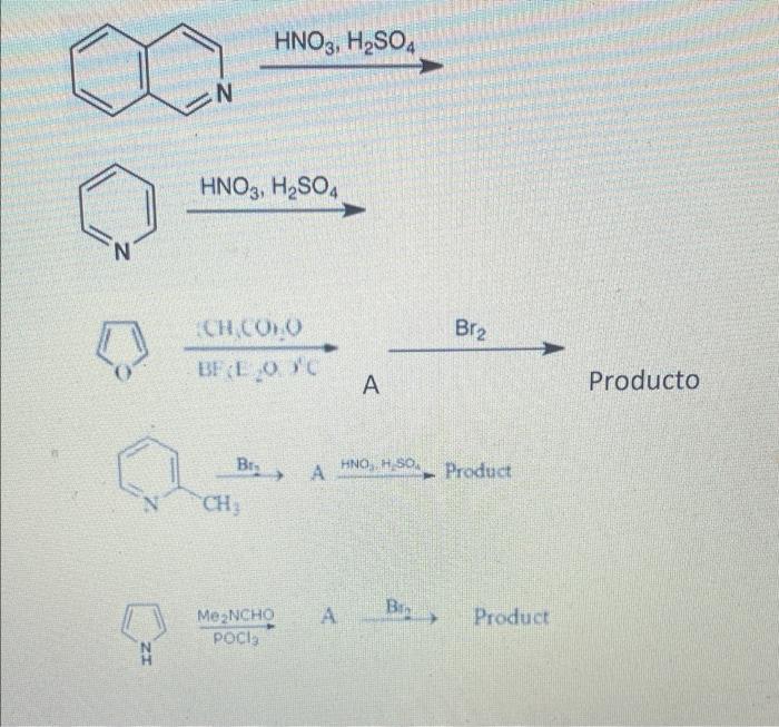 Solved HNO3, H2SO4 EN HNO3, H2SO4 N Br2 o CH.COM BFOC A | Chegg.com