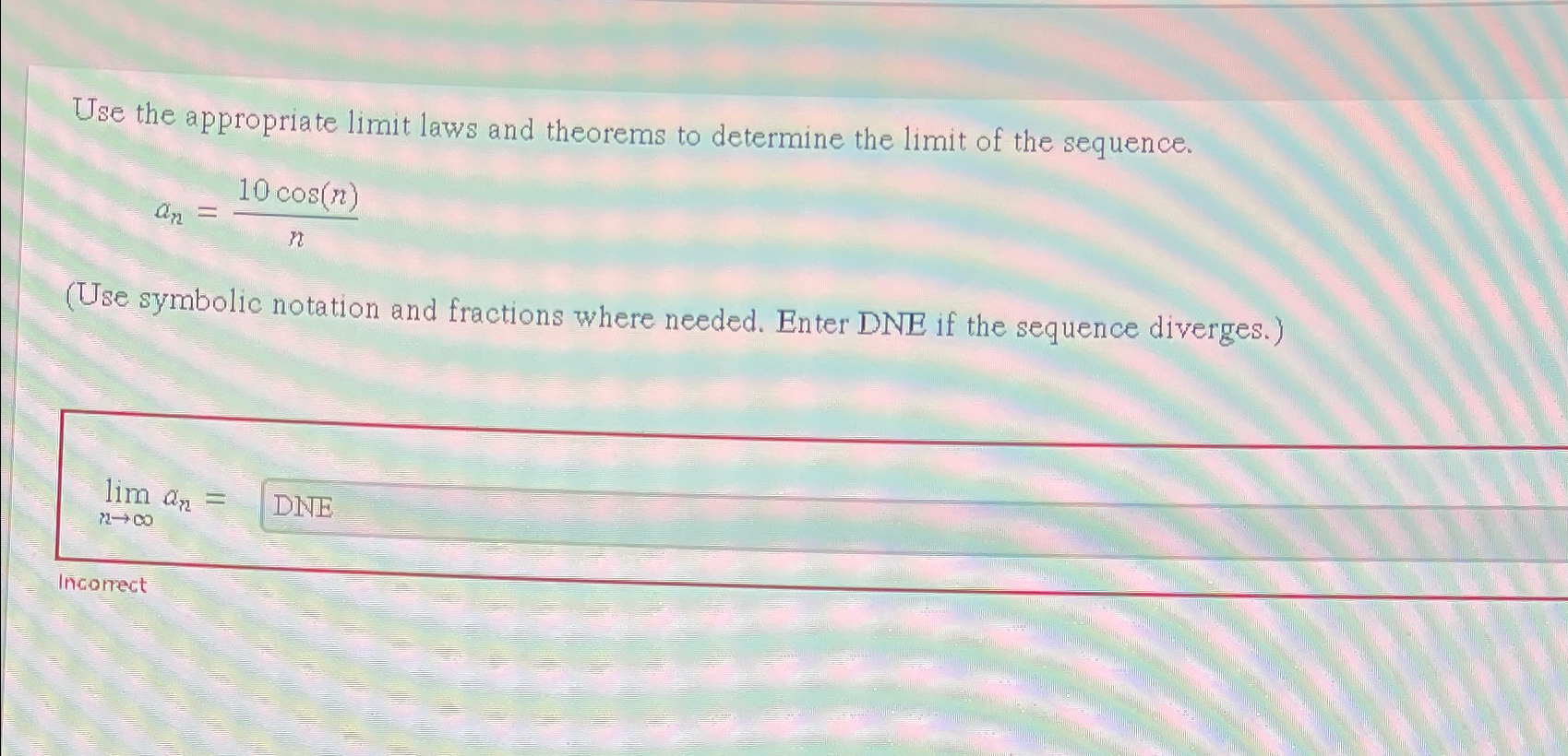 Solved Use the appropriate limit laws and theorems to | Chegg.com