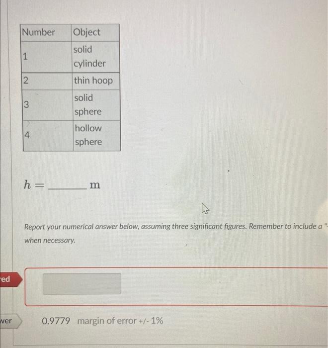 Solved The table below lists four uniform objects. Object 3 | Chegg.com
