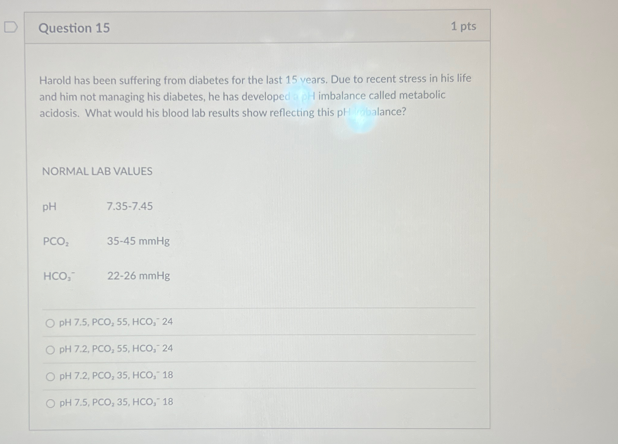 Solved Question 151ptsHarold has been suffering from | Chegg.com