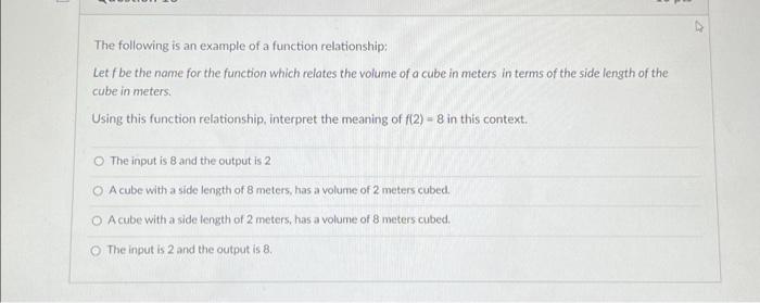 Solved The following is an example of a function | Chegg.com