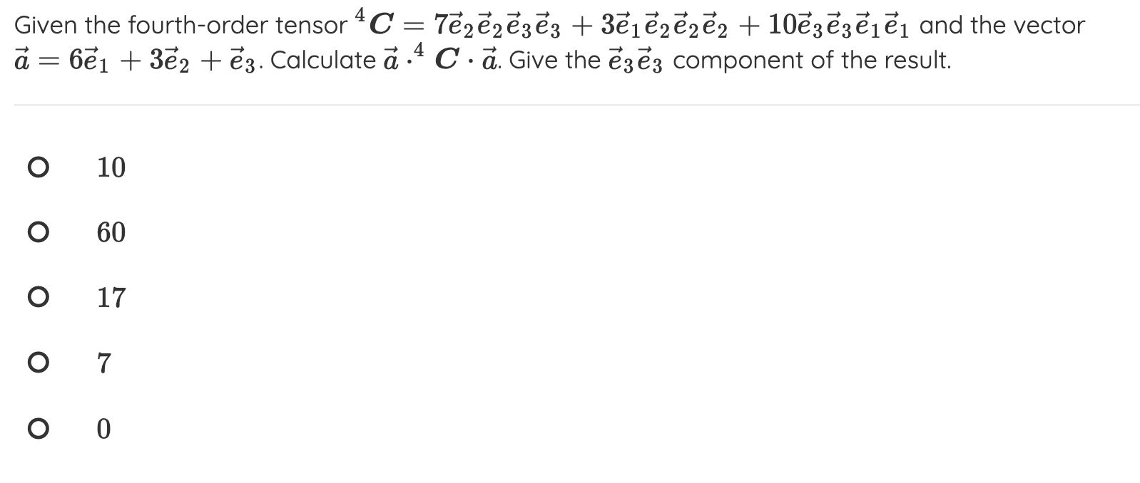 Solved Given the fourth-order tensor | Chegg.com