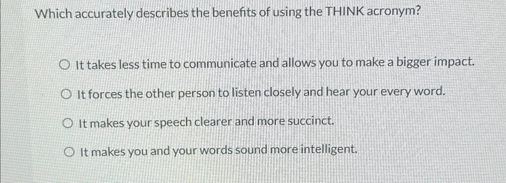 Solved Which accurately describes the benefits of using the | Chegg.com