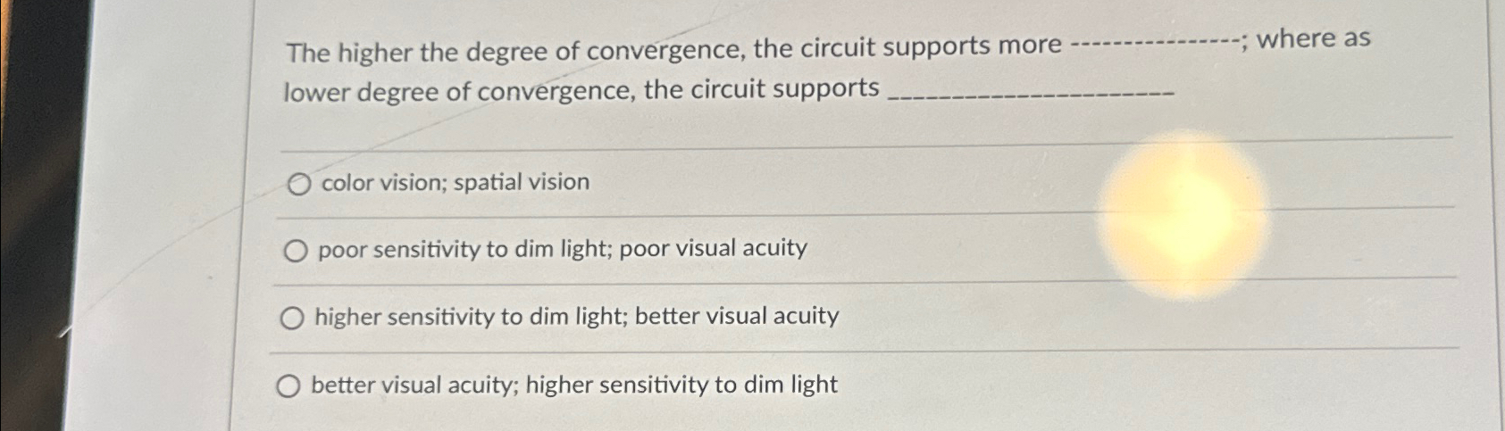Solved The higher the degree of convergence, the circuit | Chegg.com