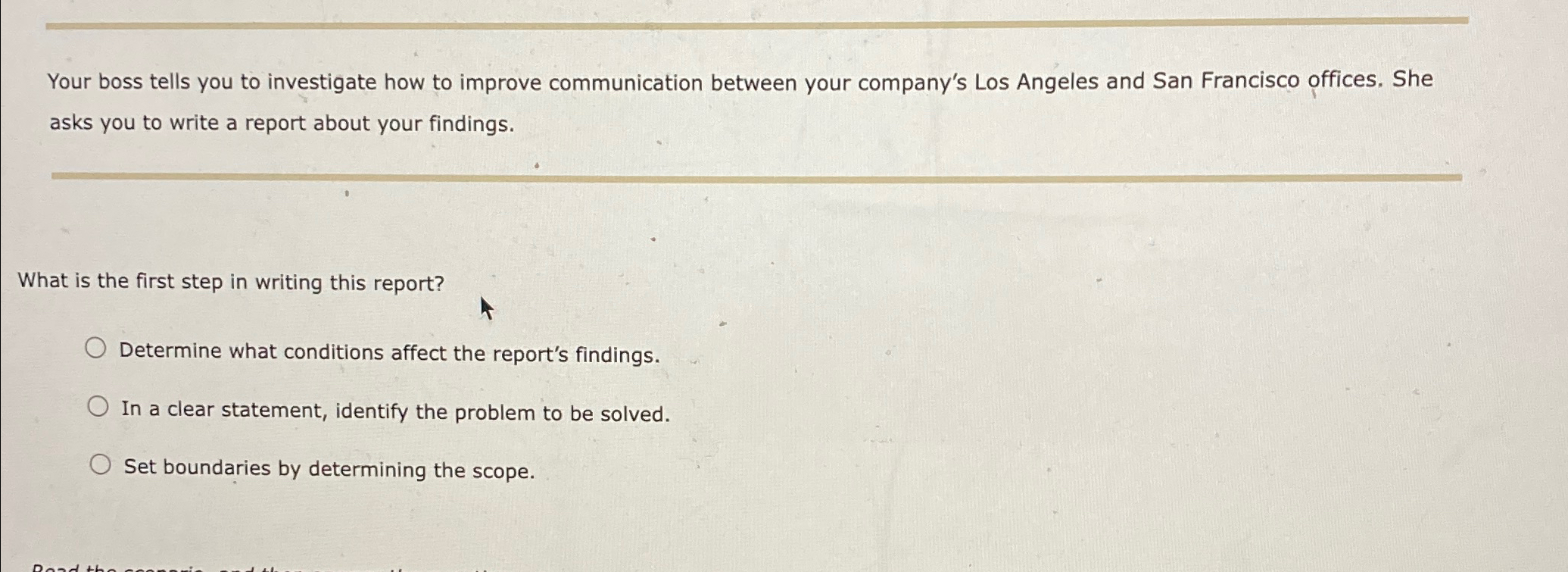 Solved Your Boss Tells You To Investigate How To Improve