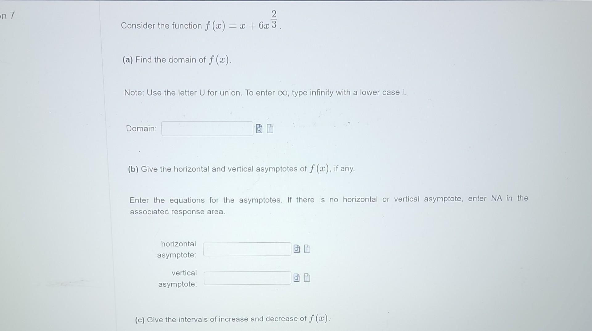 Consider the function f(x)=x+6x32. (a) Find the | Chegg.com
