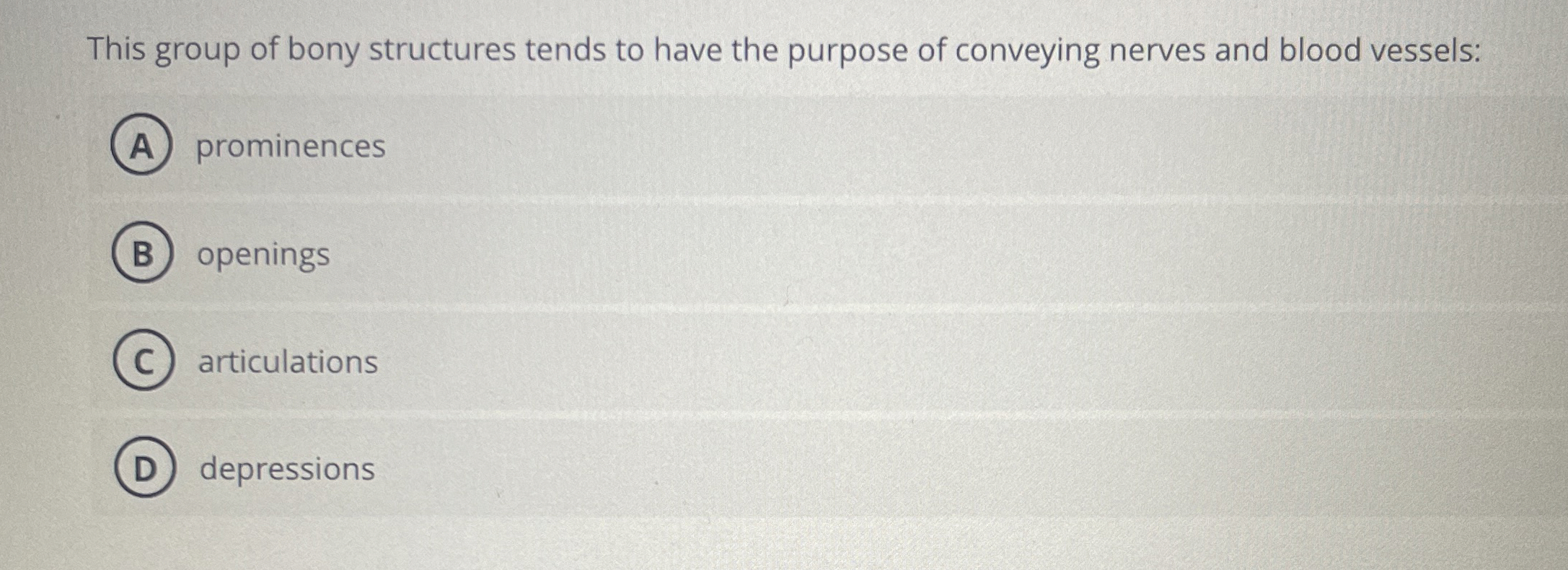Solved This group of bony structures tends to have the | Chegg.com