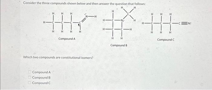 Solved Consider the three compounds shown below and then | Chegg.com