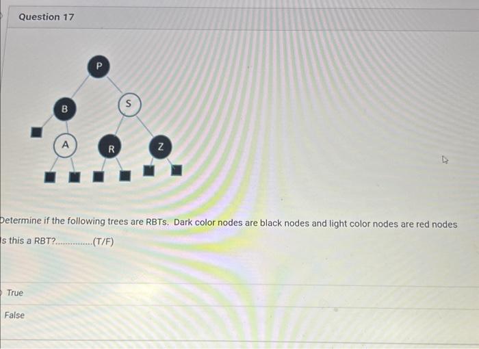 Solved Determine if the following trees are RBTs. Dark color | Chegg.com
