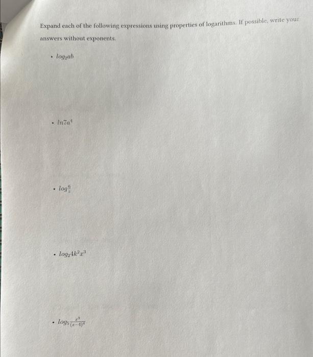 Solved Expand each of the following expressions using | Chegg.com