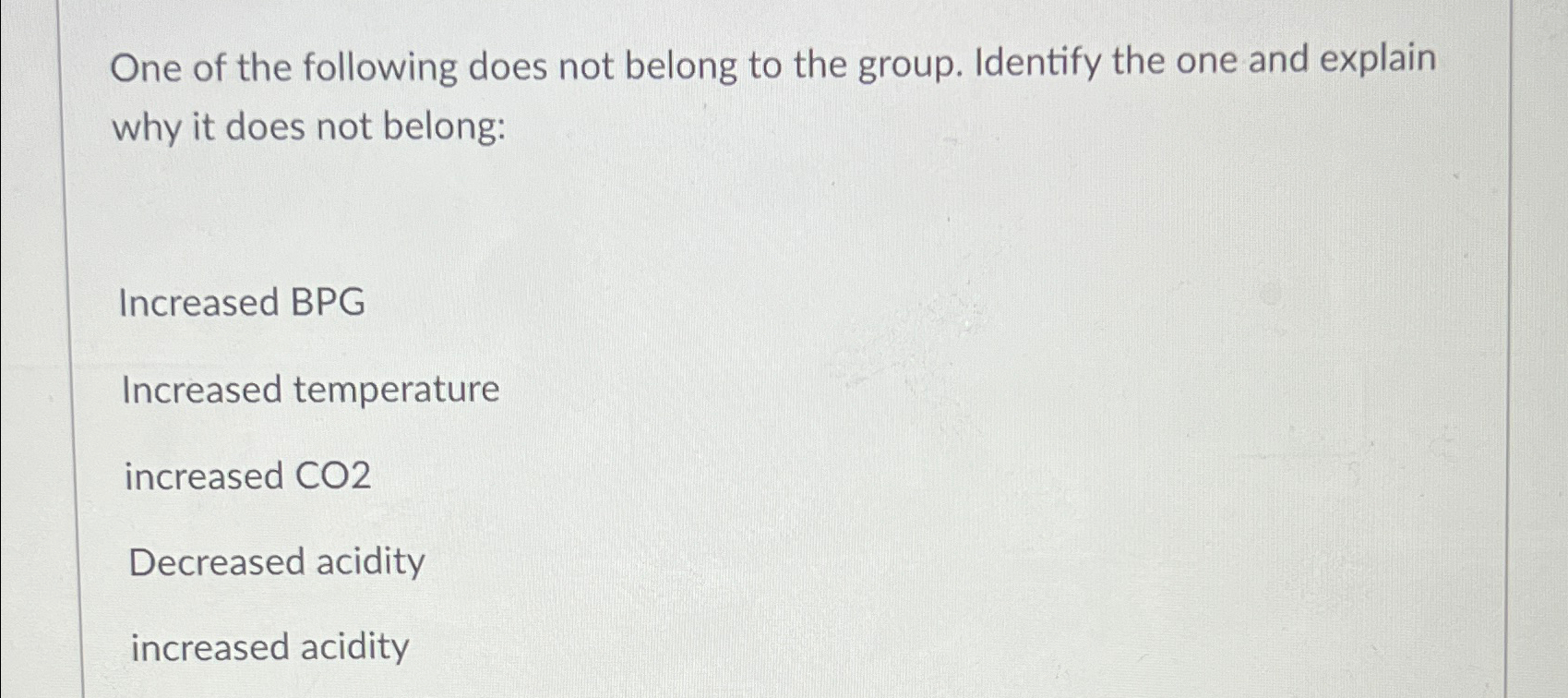 Solved One of the following does not belong to the group. | Chegg.com