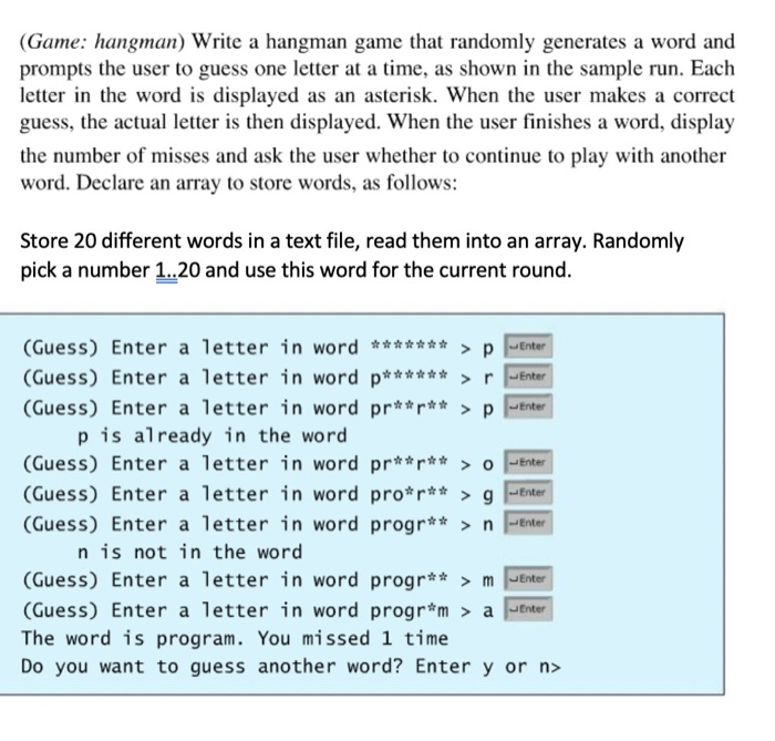 Solved (Game: hangman) Write a hangman game that randomly | Chegg.com