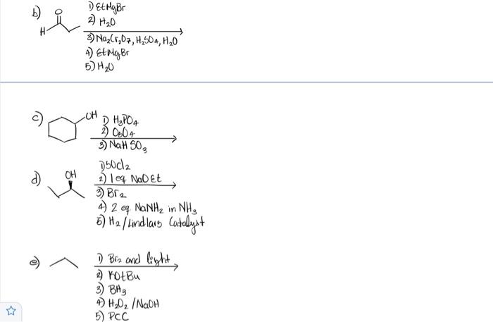 Solved (3) Predict the product for each of the following: a) | Chegg.com