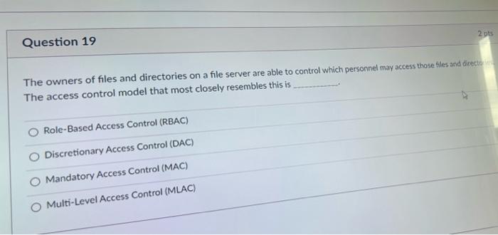 Solved The owners of files and directories on a file server | Chegg.com