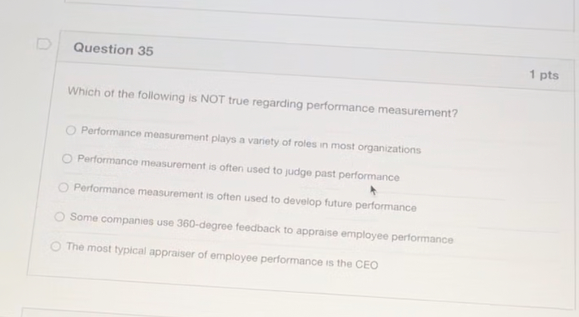 Solved Question 351 ﻿ptsWhich of the following is NOT true | Chegg.com