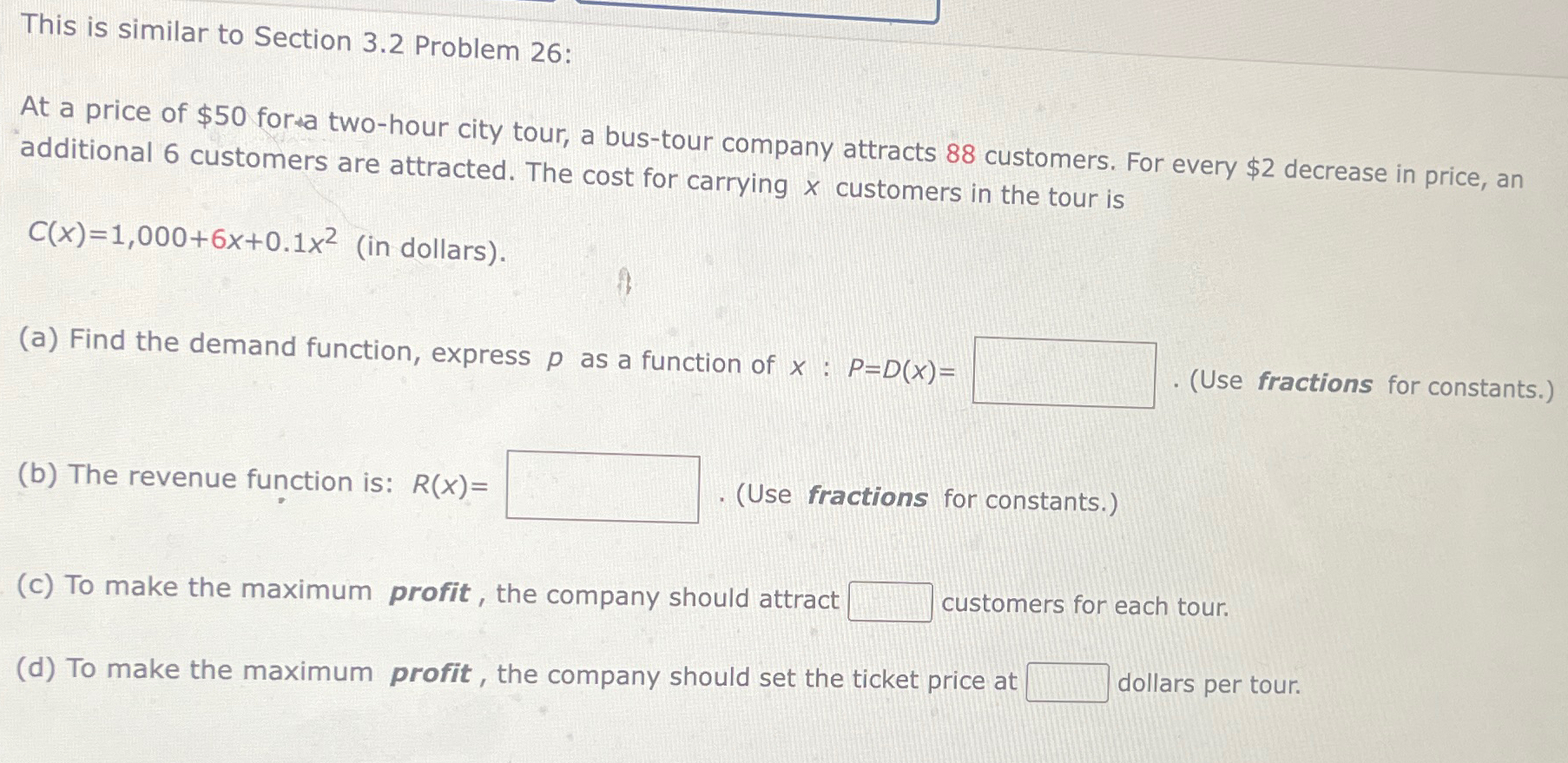 Solved This is similar to Section 3.2 ﻿Problem 26:At a price | Chegg.com