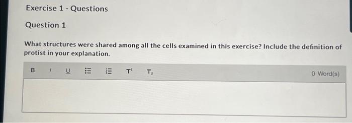 Solved Exercise 1 - Questions Question 1 What structures | Chegg.com