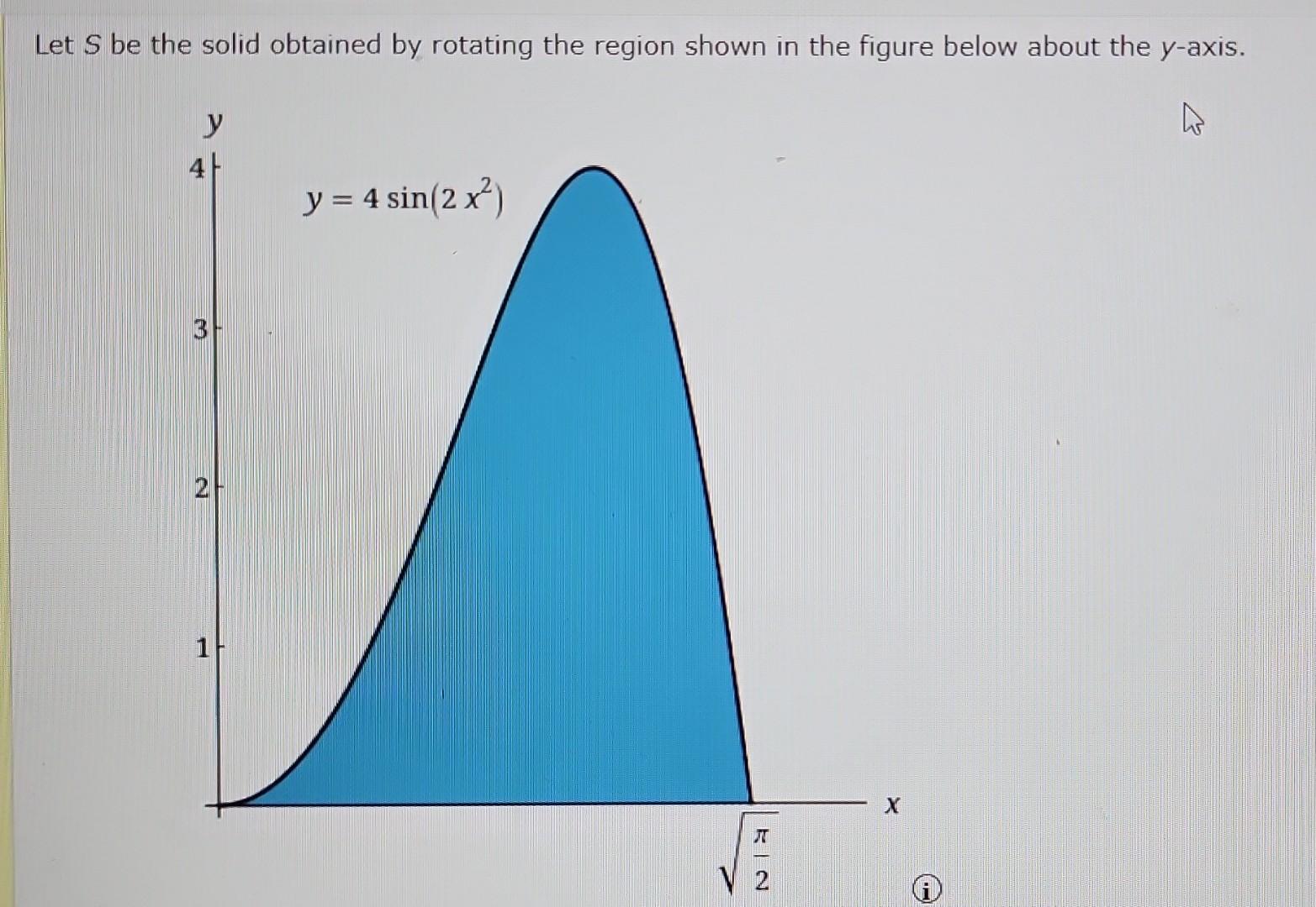 Solved Let S be the solid obtained by rotating the region | Chegg.com
