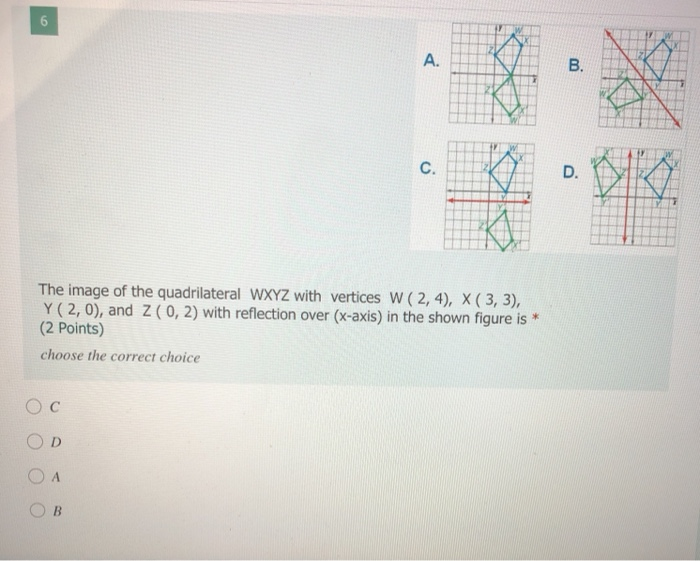 Solved 1 After the reflection over the line y = x the image | Chegg.com
