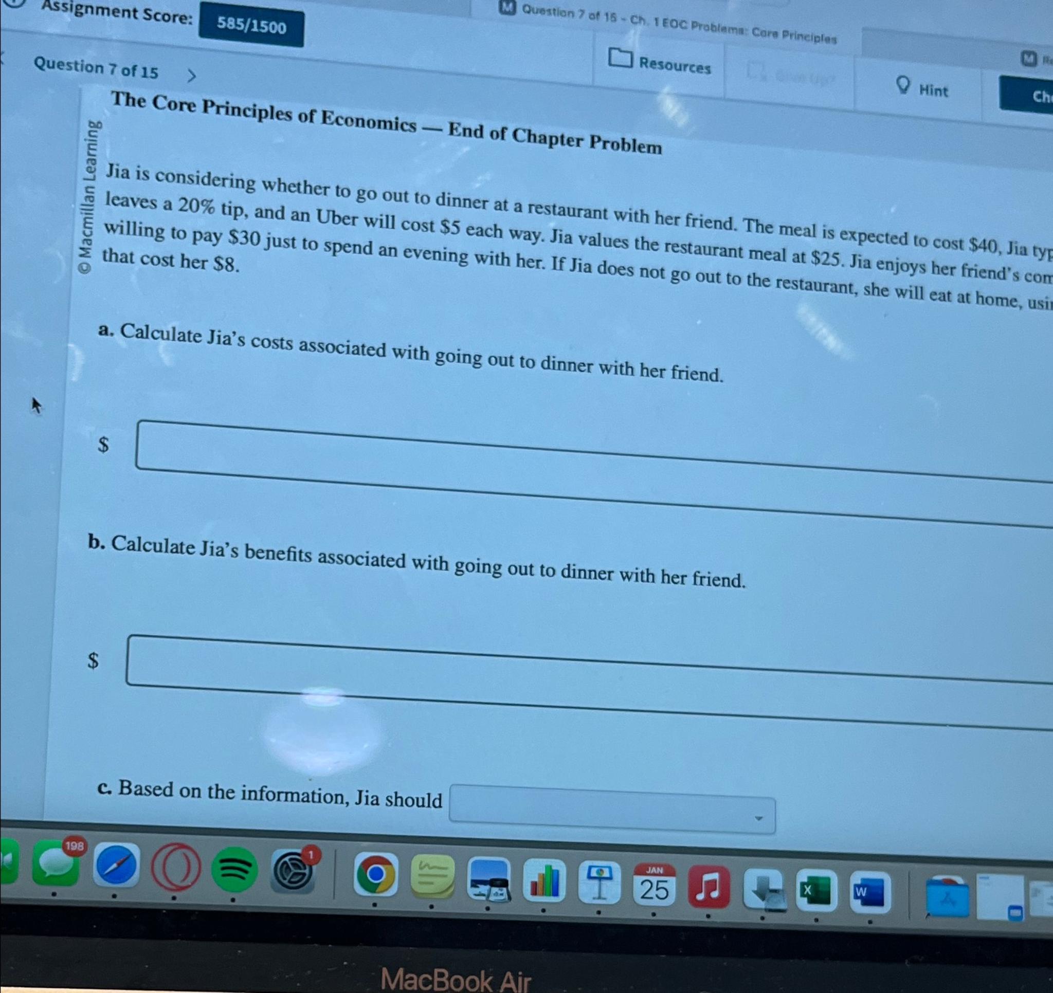 Solved Assignment Score:Question 7 ﻿of 15 - ﻿Ch. ﻿I EOC | Chegg.com